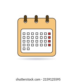 Cream Single Calendar Vector Graphic Stock Vector (Royalty Free ...