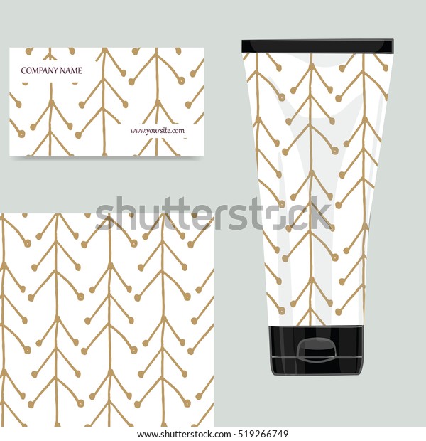 Cream Tube Pattern Scandinavian Pattern Vector Stock Vector (Royalty ...