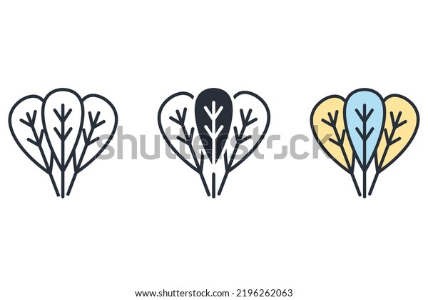 Creamed Spinach Icons Symbol Vector Elements Stock Vector (Royalty Free ...
