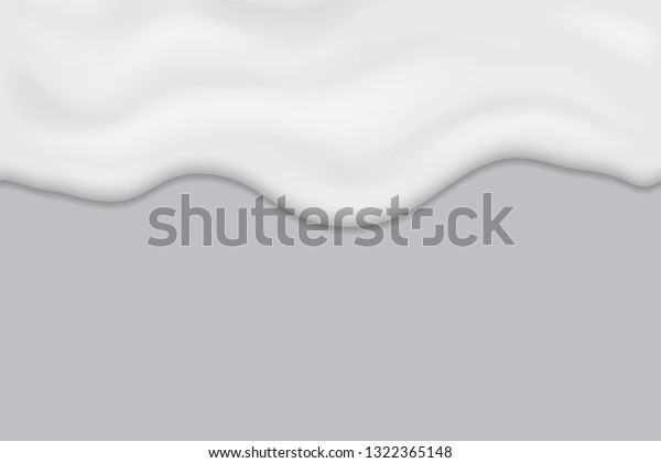 Creamy Liquid Texture Dripping Yogurt Cream Stock Vector (Royalty Free ...