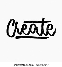 Create Ink Hand Lettering Modern Brush Stock Vector (Royalty Free ...