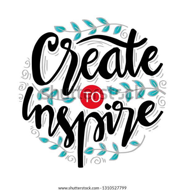 Create Inspire Motivational Poster Stock Vector (Royalty Free ...