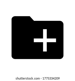 Create New Folder Icon Add Files Stock Vector (Royalty Free) 1775334209 ...