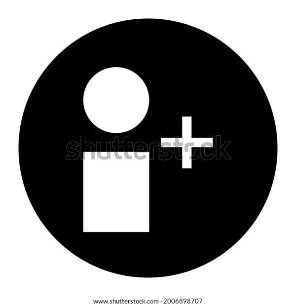 Create New Profile Black Round Icon Stock Vector (Royalty Free ...