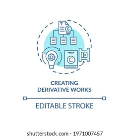 Creating Derivative Works Concept Icon Exclusive Stock Vector (Royalty ...