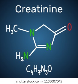 Creatinine Molecule Structural Chemical Formula Molecule Stock Vector ...