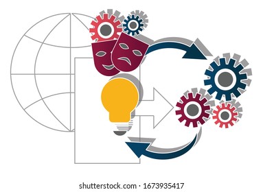 Creation Concept Creative Idea Design Flat Stock Vector (Royalty Free ...