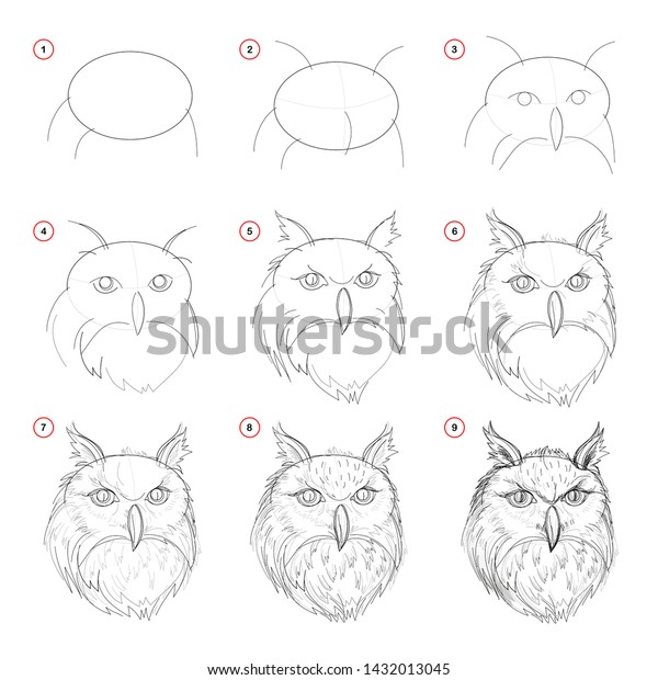 Creation Step By Step Pencil Drawing Stock Vector (Royalty Free ...