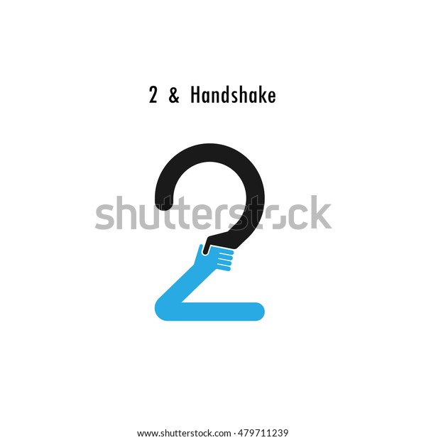 Creativo icono 2-número logotipo abstracto diseño vectorial plantilla ...