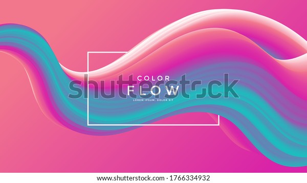 Creative 3d Flow Shape Design Liquid Stock Vector (Royalty Free ...