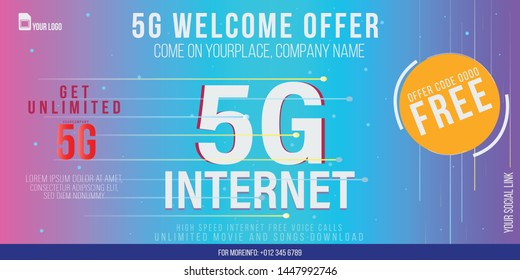 Creative 5g Network Poster Designs Vector Stock Vector (Royalty Free ...