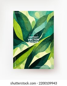 Creative A4 Background Green Leaves Stock Vector (Royalty Free ...