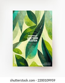 Creative A4 Background Green Leaves Stock Vector (Royalty Free ...