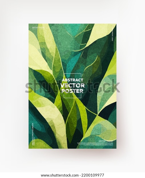 Creative A4 Background Green Leaves Stock Vector (Royalty Free ...