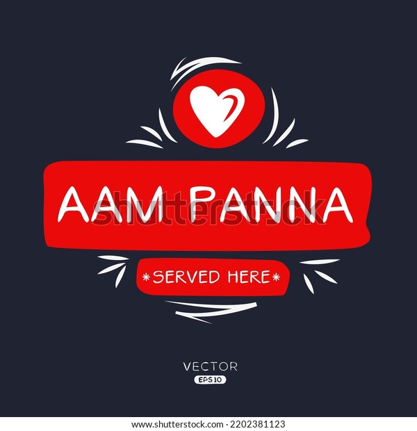 Creative Aam Panna Drink Aam Panna Stock Vector (Royalty Free ...