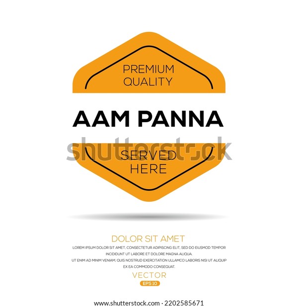 Creative Aam Panna Drink Aam Panna Stock Vector (Royalty Free ...