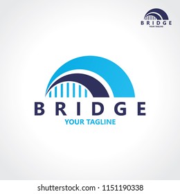 Creative Abstract Bridge Logo Design Template Stock Vector (Royalty ...