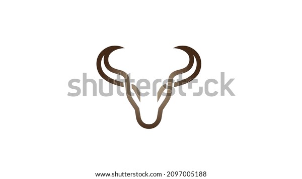 Creative Abstract Cow Lines Logo Vector Stock Vector (Royalty Free ...