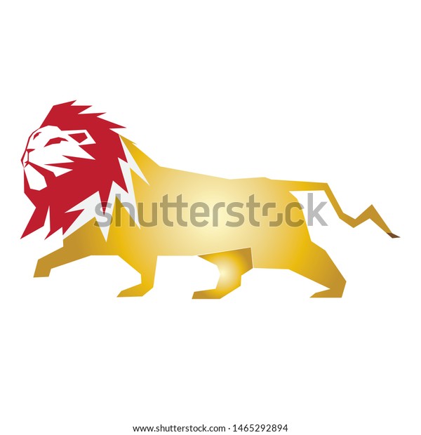 Creative Abstract Lion Logo Design Illustration Stock Vector (Royalty ...