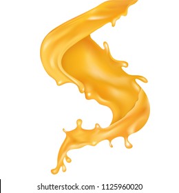 Creative Abstract Mango Juice Splash On Stock Vector (Royalty Free ...