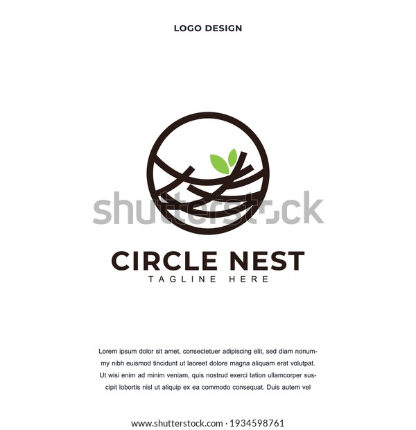 Creative Abstract Nest Icon Logo Design Stock Vector (Royalty Free ...