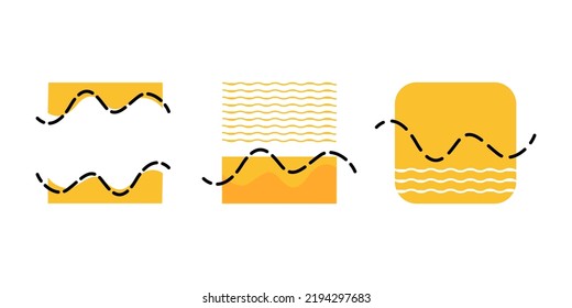 Creative Abstract Simple Wavy Line Element Stock Vector (Royalty Free ...