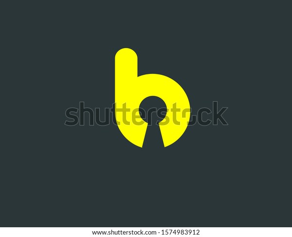Creative Abstract Yellow Letter B Logo Stock Vector (Royalty Free ...