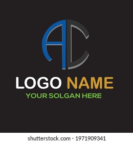 Creative Ac Letter Logo Design Template Stock Vector (Royalty Free ...