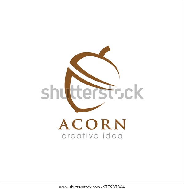 Creative Acorn Concept Logo Design Template Stock Vector (Royalty Free ...