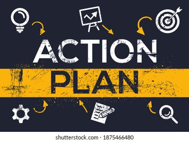 Creative Action Plan Banner Word Icon Stock Vector (Royalty Free ...
