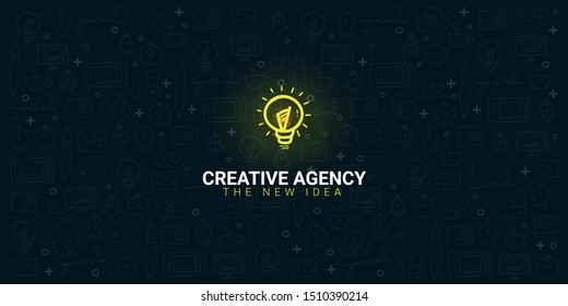 Creative Agency Background Doodle Design Elements Stock Vector (Royalty ...
