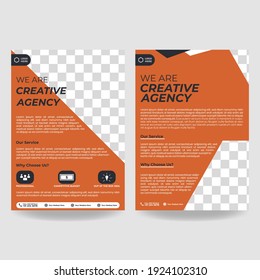 Creative Agency Layout Design Cover Page Stock Vector (Royalty Free ...