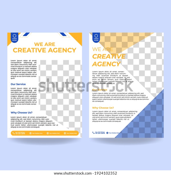 Creative Agency Layout Design Cover Page Stock Vector (Royalty Free ...