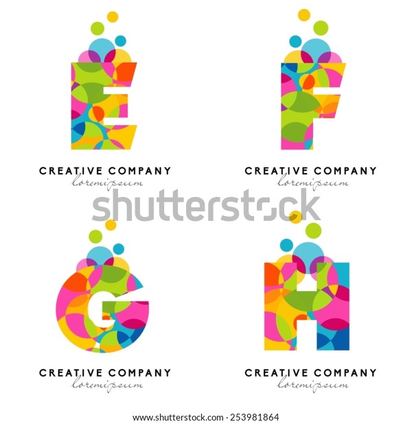 Logotipo de letras alfabeto criativas. Letras: vetor stock (livre de ...