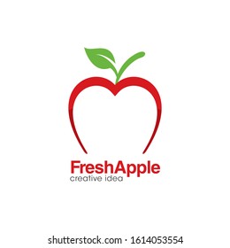 Creative Apple Logo Icon Vector Template: เวกเตอร์สต็อก (ปลอดค่า ...
