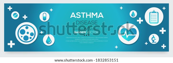 Creativo (Asma) Banner Word with Icons: vector de stock (libre de ...