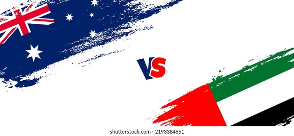 Creative Australia Vs United Arab Emirates Stock Vector (Royalty Free ...