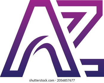 Creative Az Logo Icon Design Stock Vector (Royalty Free) 2056857677 ...