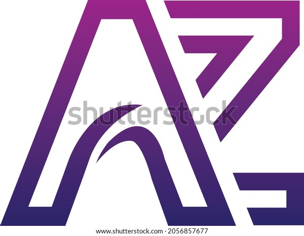 Creative Az Logo Icon Design Stock Vector (Royalty Free) 2056857677 ...