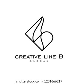 Creative B Line Logo Inspiration Stock Vector (Royalty Free) 1281666217 ...