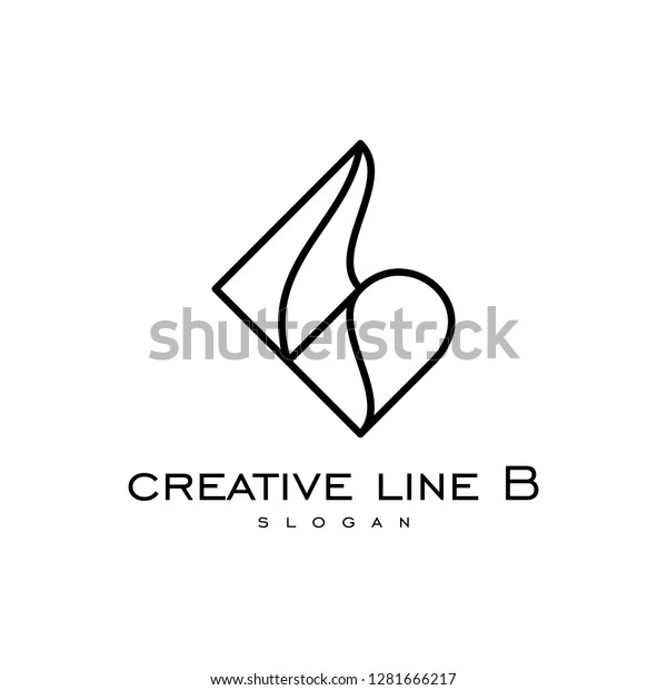 Creative B Line Logo Inspiration Stock Vector (Royalty Free) 1281666217 ...