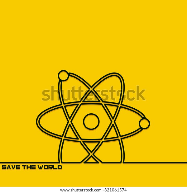 Creative Background Save Earth Outline Symbol Stock Vector (Royalty ...