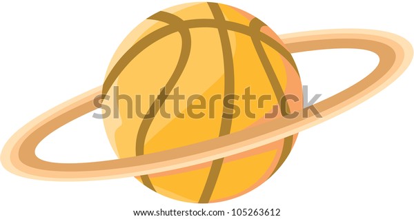 Creative Basketball Planet Illustration Like Planet Stock Vector ...