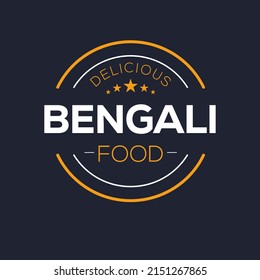 Creative Bengali Food Design Stock Vector (Royalty Free) 2151267865 ...