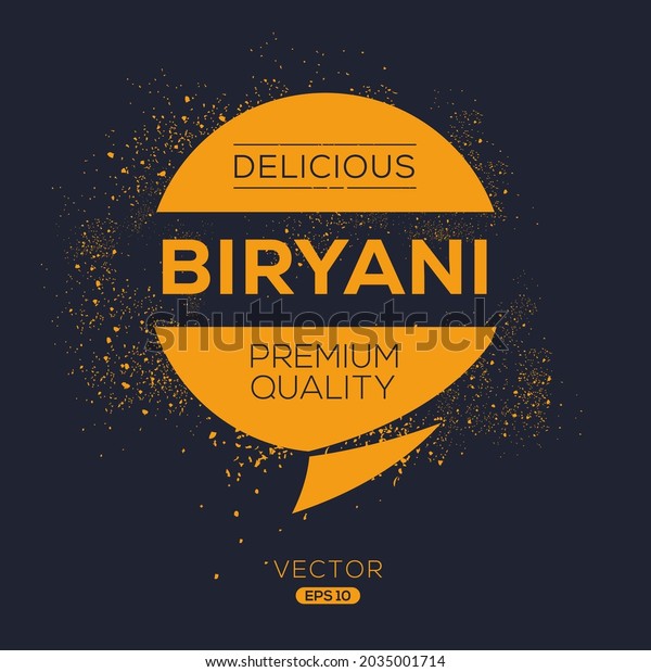 Creative Biryani Logo Template Biryani Sticker Stock Vector (Royalty ...
