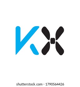 Creative Black Vector Logo Letter Kx Stock Vector (Royalty Free ...
