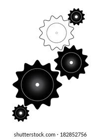 Creative Black White Gears Abstract Vector Stock Vector (Royalty Free ...