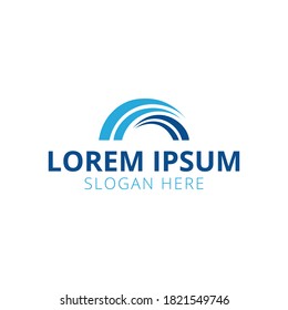 Creative Blue Bridge Logo Design Stock Vector (Royalty Free) 1821549746 ...