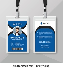 Creative Blue Id Card Template: เวกเตอร์สต็อก (ปลอดค่าลิขสิทธิ์ ...
