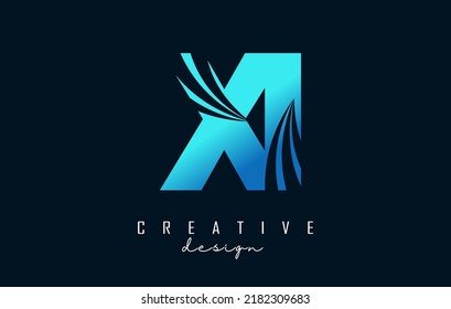 Creative Blue Letter Xi X Logo Stock Vector (Royalty Free) 2182309683 ...